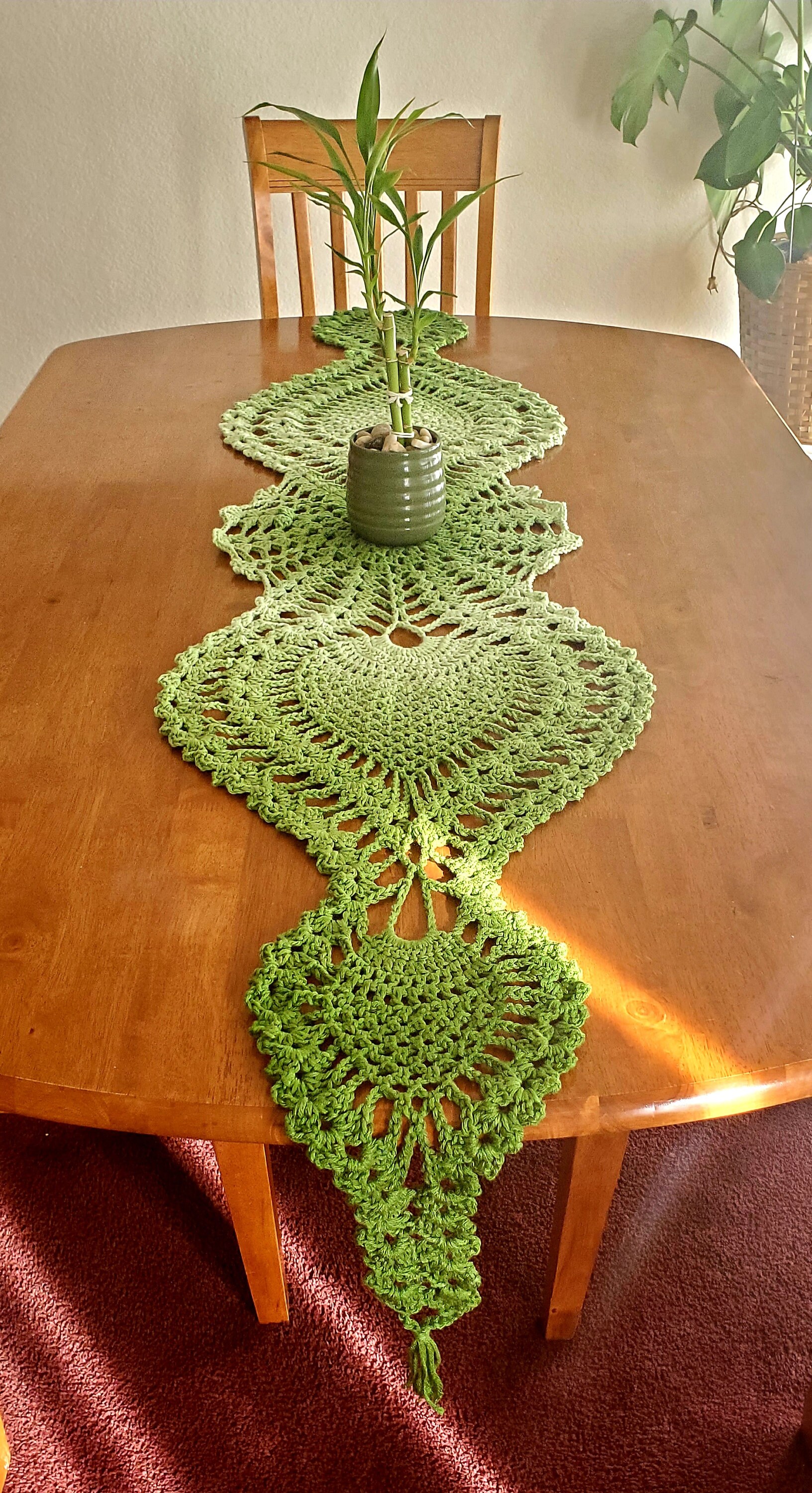 Handmade Large Crochet Table Runner - Etsy