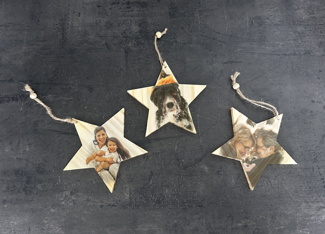LIMITED EDITION - Wooden Star to Hang on the Tree - Personalized Wood ...