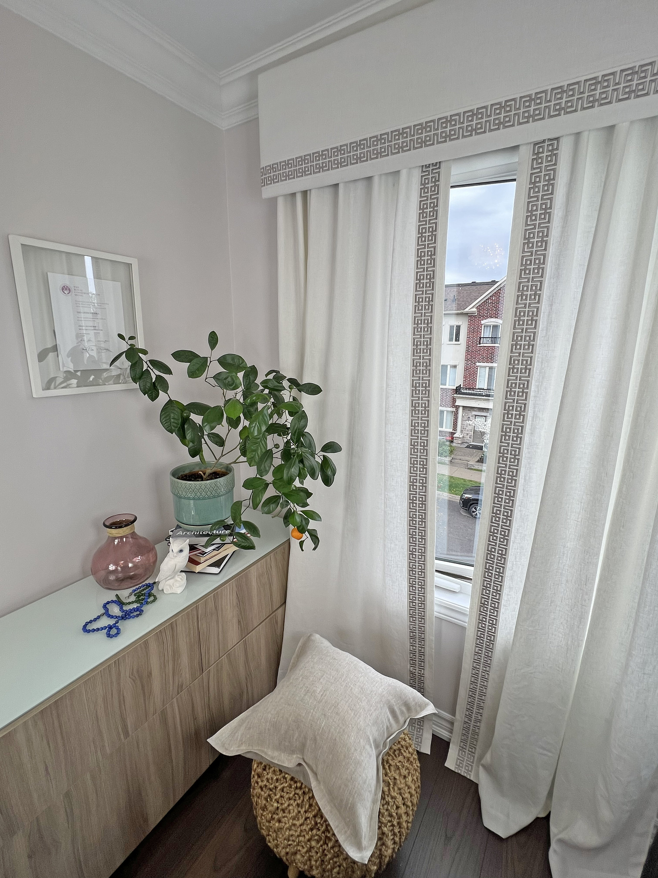 Custom Pelmet Valance, 100% Linen With Trend Trim, Valance Box ...