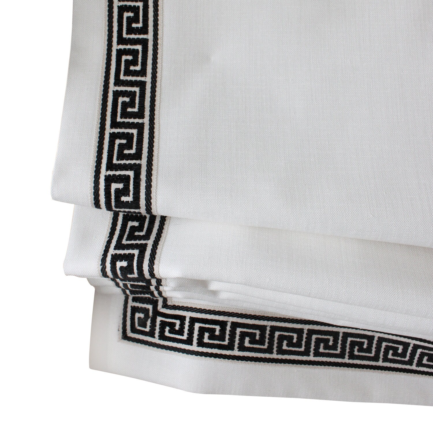 Custom Roman Shade cheval With Greek Trim, European Relaxed Roman Shade ...