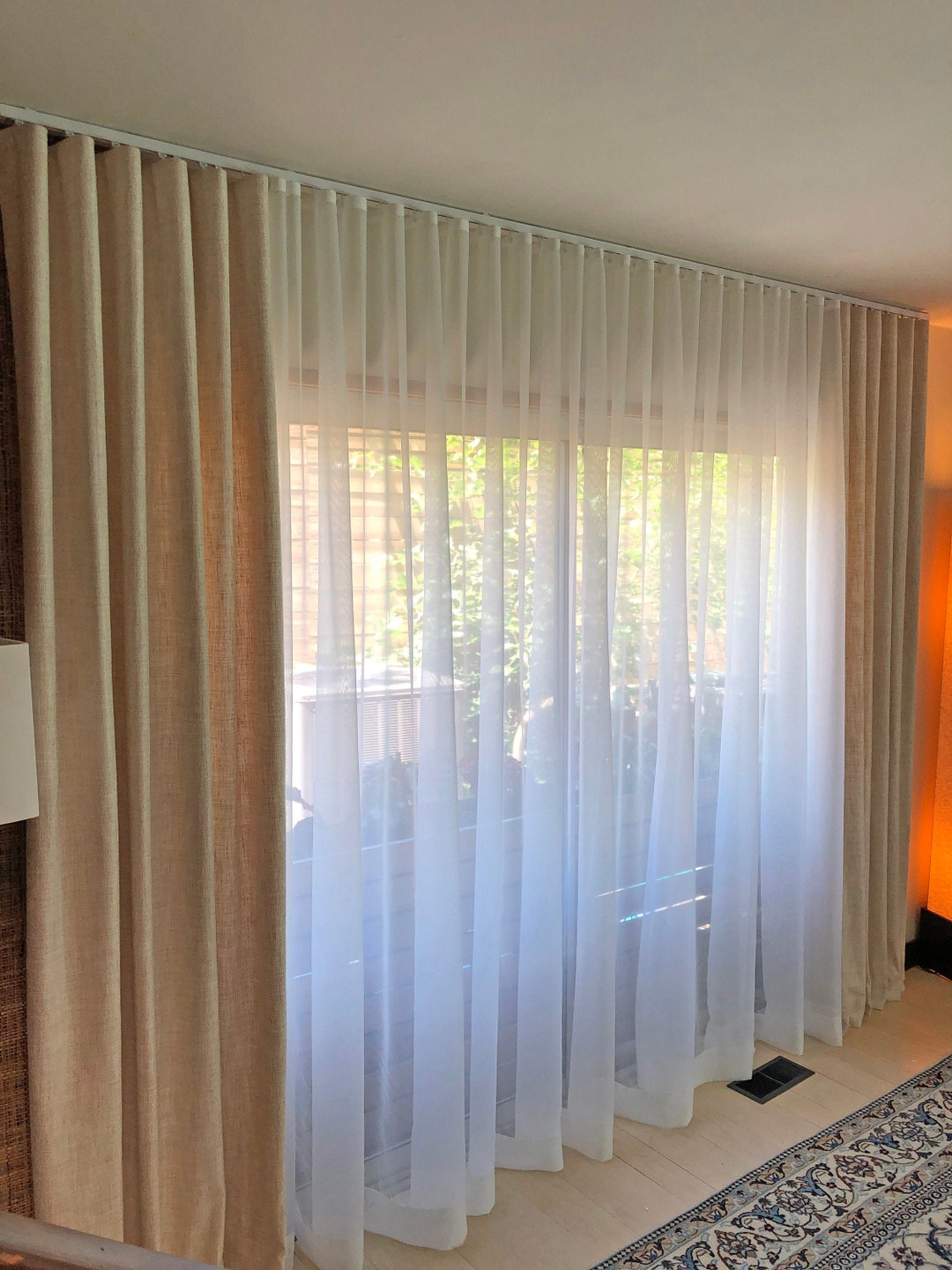 Custom Linen Drapery Panels, Linen Drapery "wide", S-folds Style ...
