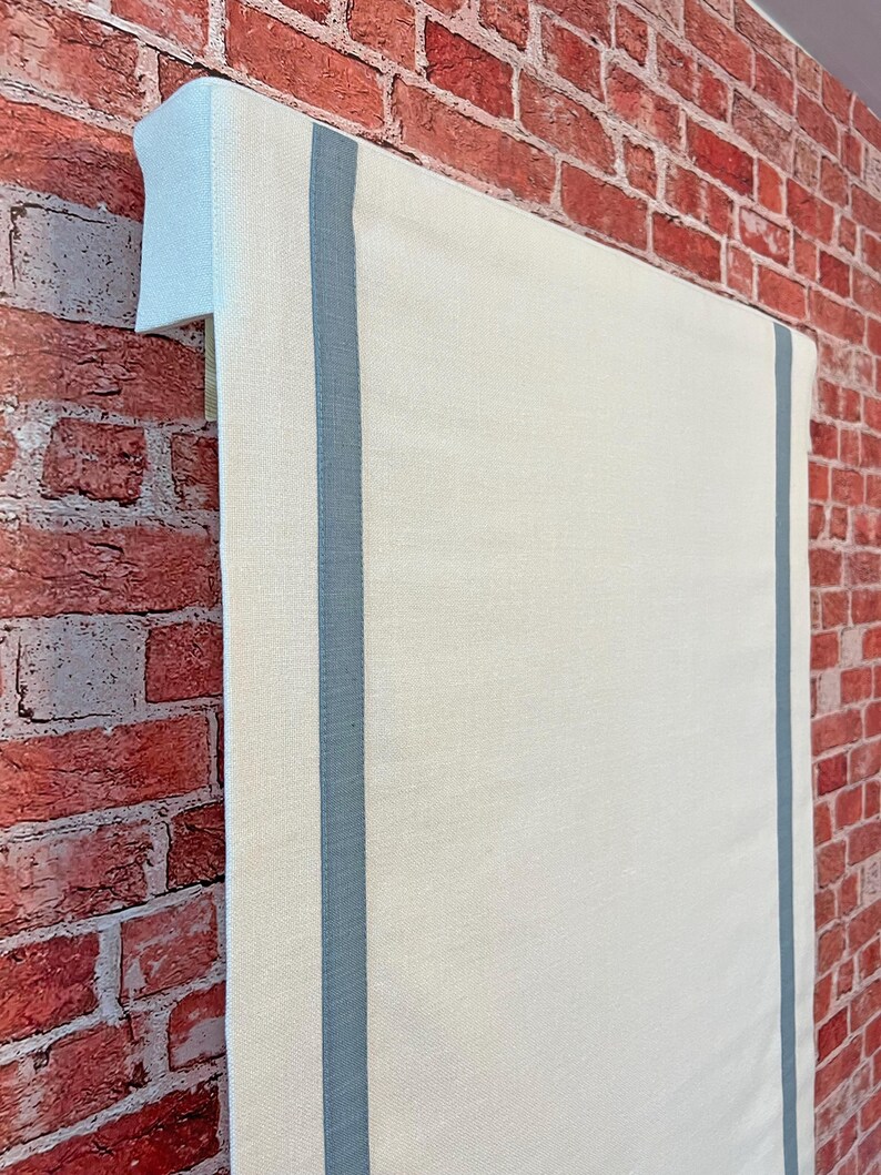 Custom Relaxed Roman Shade With 1" Border, 2" Inset | Chain Mechanism ...