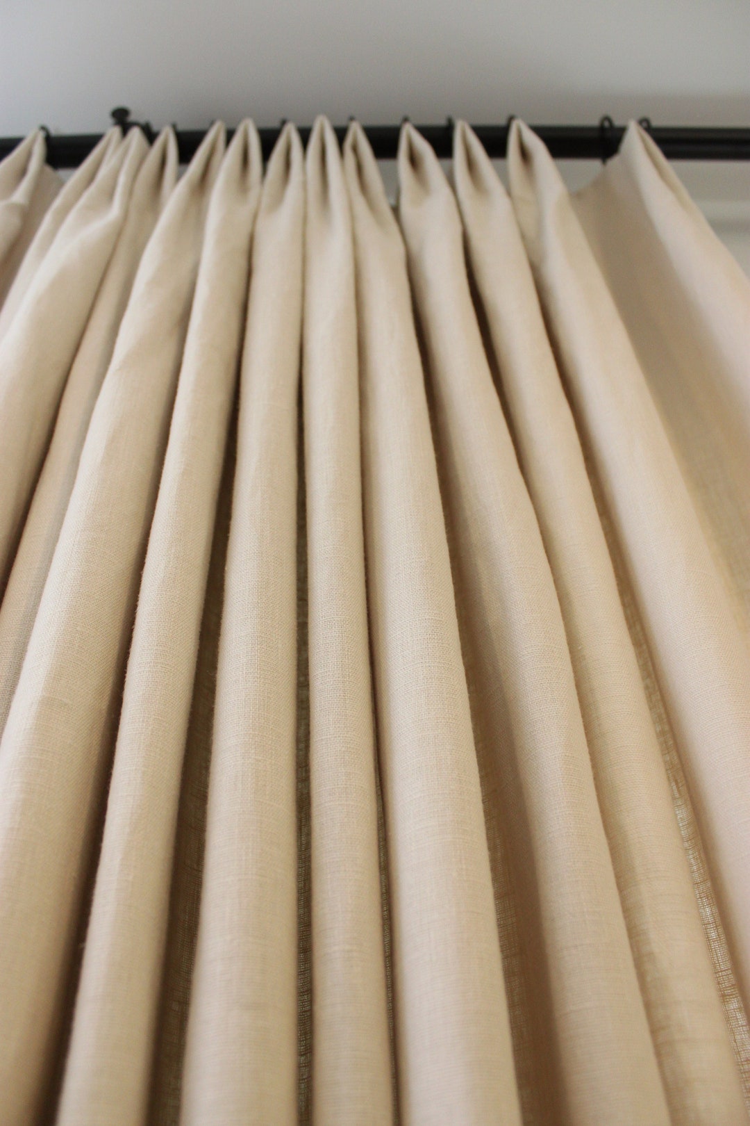 Custom Linen Curtains, French Pleat, 100% Linen Panels, Curtains With ...
