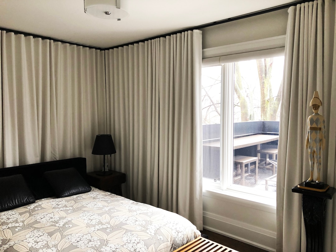 Custom Linen Drapery "linenhouse" Ripple Folds Style, Sheer Window ...