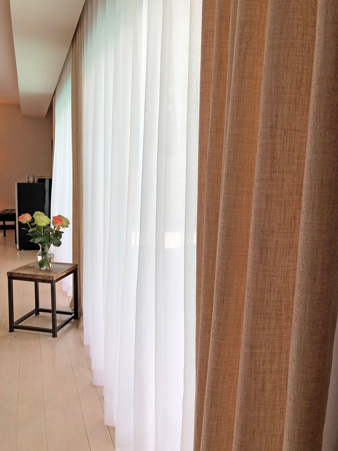 Custom Linen Drapery Panels Linen Drapery wide - Etsy