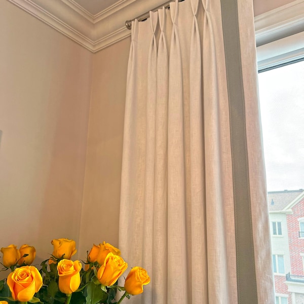 Drapery Panels With Trim - Etsy