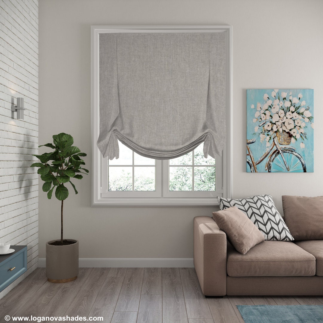 Linen shades Custom Roman Shade Tudor London | Etsy