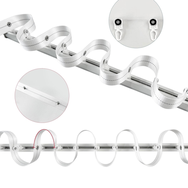 Custom Sliding Ripple Fold Panels Hardware, S-fold Traverse Rod, Tracks ...