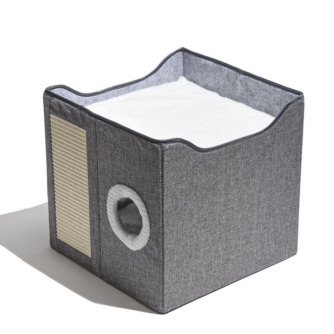 Multi Level Cat Bed | Cat Condo | Cat House With Scratcher and Toy Ball ...