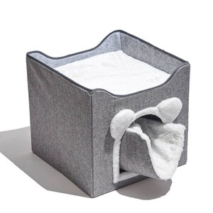 Multi Level Cat Bed | Cat Condo | Cat House With Scratcher and Toy Ball ...