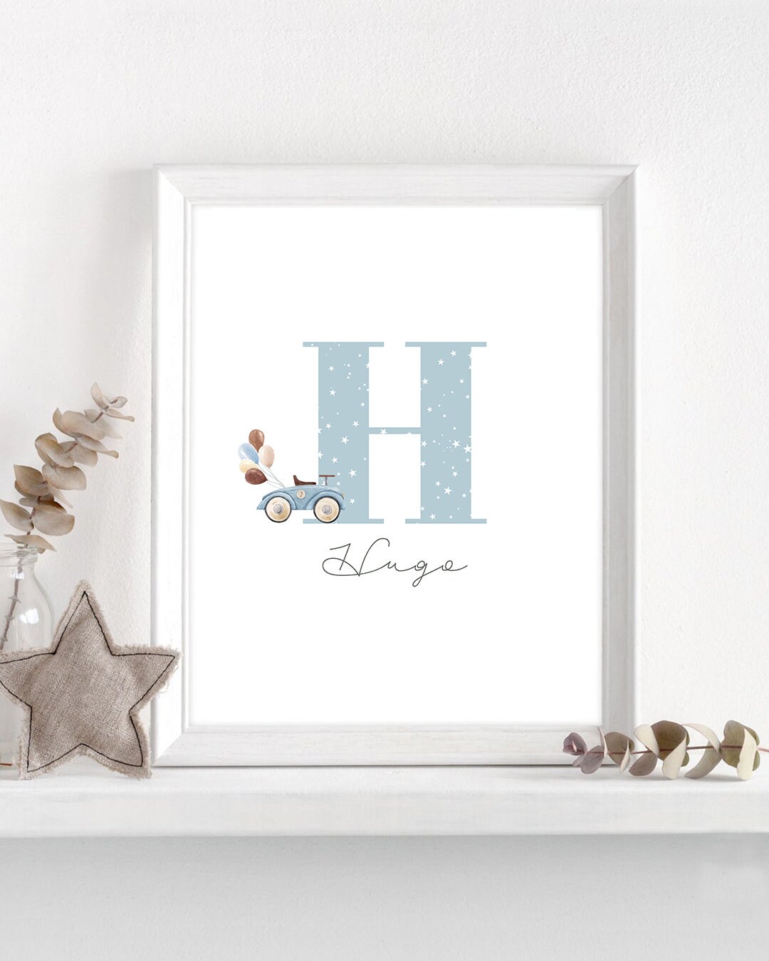Personalized Initial Name Letter Decorative Sheet, Digital Download ...