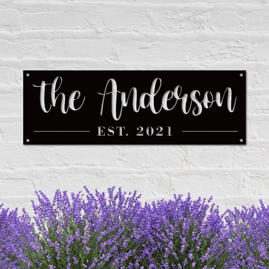 Custom Name Metal Sign Personalized Name Metal Sign Family Name Sign ...