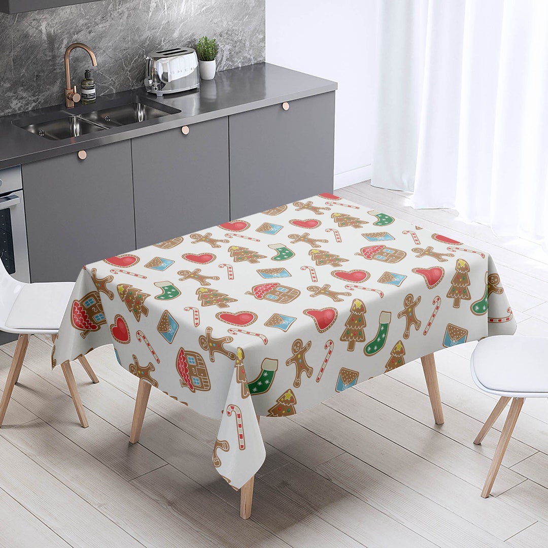 Gingerbread Tablecloth,gingerbread House Tablecloth,christmas Holiday ...