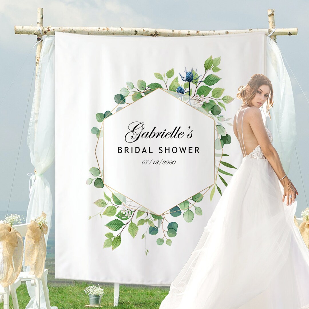 Custom Bridal Shower Backdrop Bridal Shower Photo Backdrop Decor Bridal ...