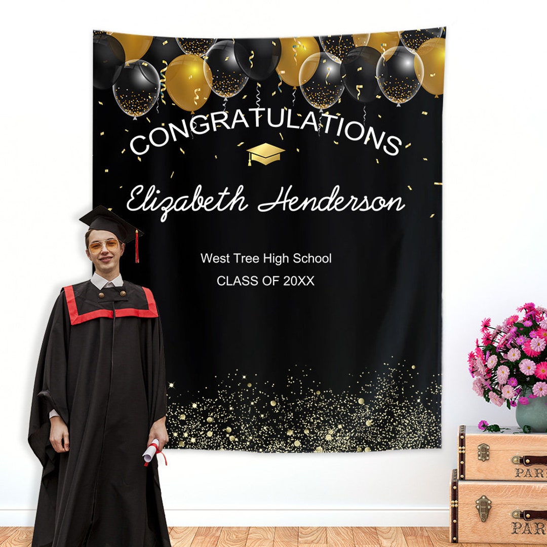 Personalized College Graduation Backdrop/custom Grad Photo - Etsy