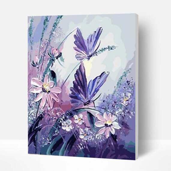 Paint by Numbers DIY Kit Crystal Butterfly-creative Wall Art | Etsy