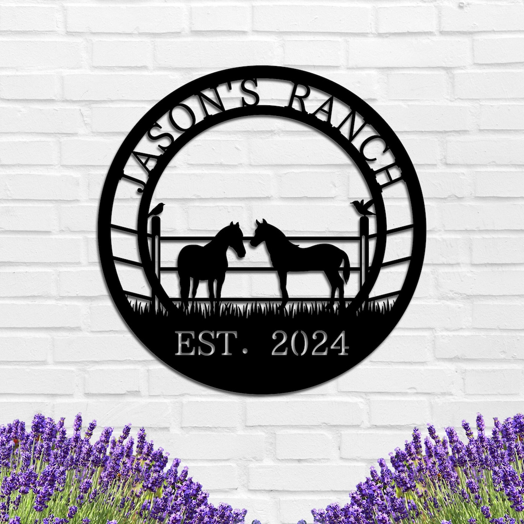 Custom Metal Ranch Sign,metal Name Sign,metal Farm Sign,metal Wall ...