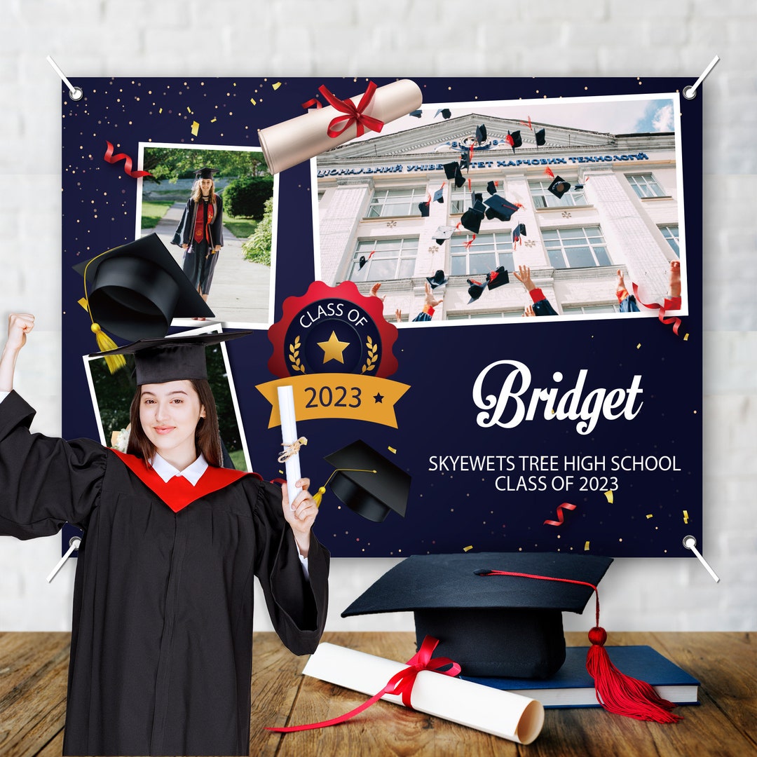 Custom Graduation Backdrop,photo Grad Backdrop Banner,class OF 2023 ...