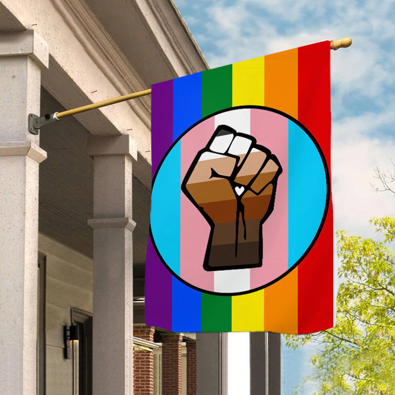 Progress Pride Flag Perfect For Showing Your Pride Community Etsy