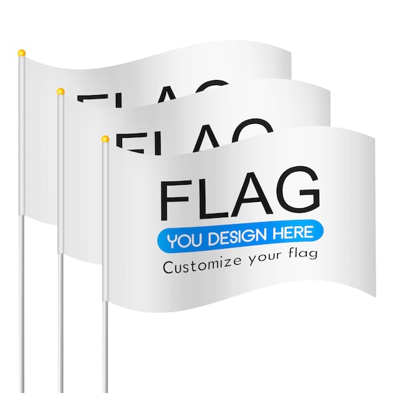 Custom Stick Flagpersonalized Mini Flags Hand Held Waving - Etsy