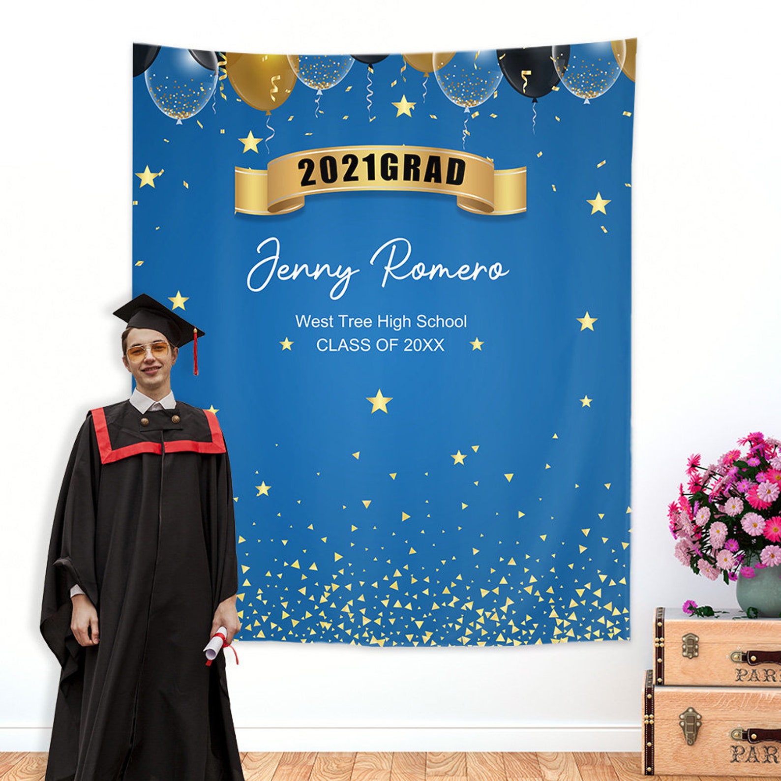 Personalized College Graduation Backdrop/custom Grad Photo - Etsy