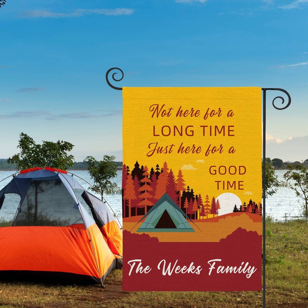 Custom Family Name Camping Flag,personalized Outdoor Adventure Flag ...
