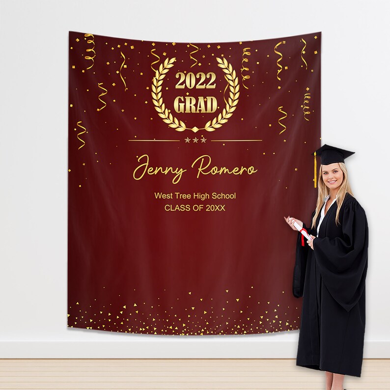 Graduation Backdrop Personalized College Graduation Backdrop - Etsy