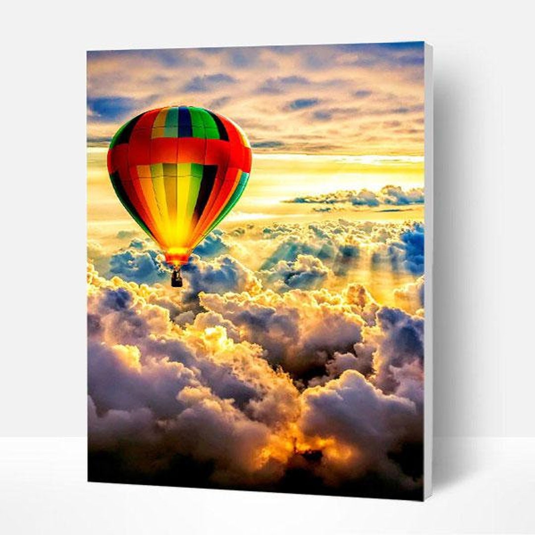 Paint by Numbers DIY Kit Hot Air Balloon-creative Wall Art Handmade ...