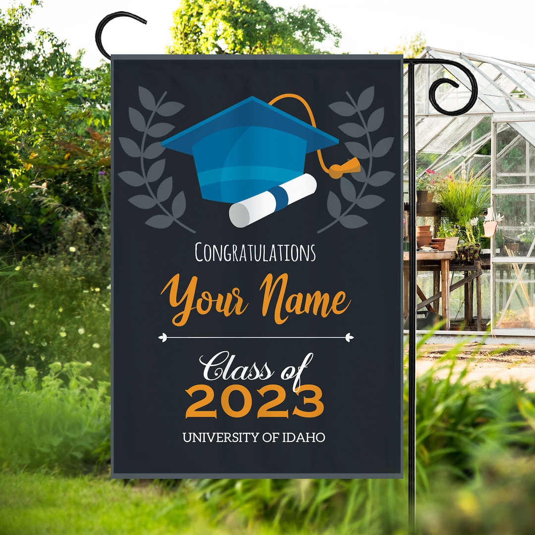 Personalized Graduation Garden Flag 2023,bachelor Hat Decoration ...