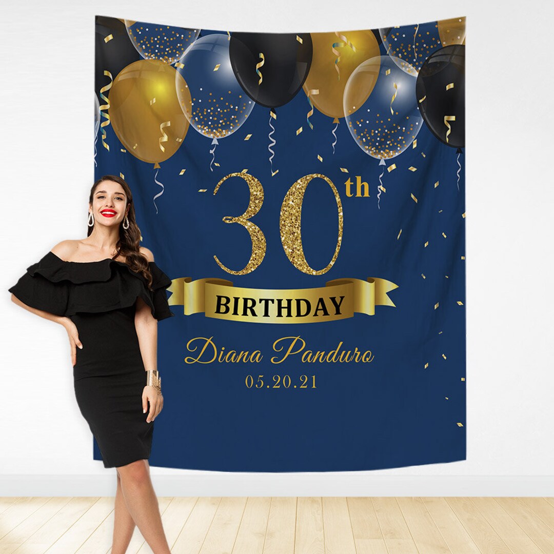 Custom Birthday Backdrop/birthday Photo Backdrop/happy Birthday Banner ...