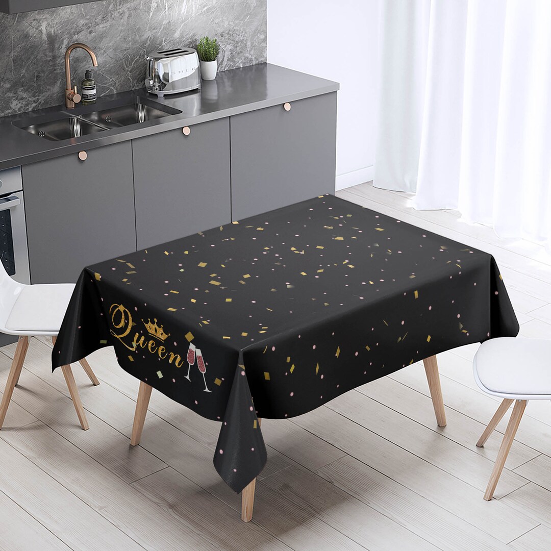 Queen Tablecloth,gold Glitter Table Decoration,bachelor Party Table ...