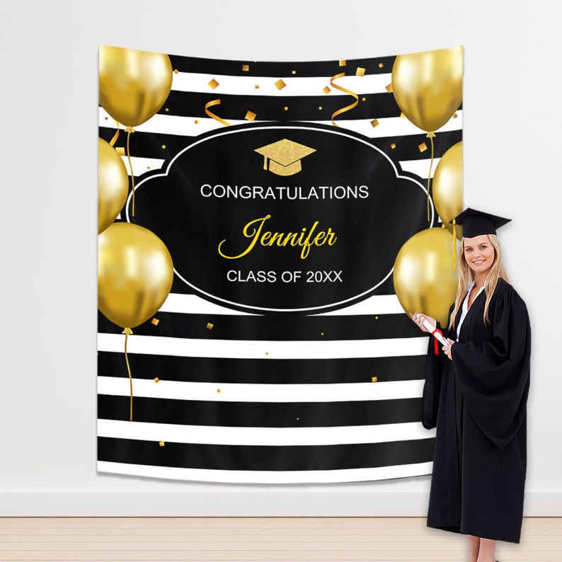 Graduation Backdrop Personalized College Graduation - Etsy