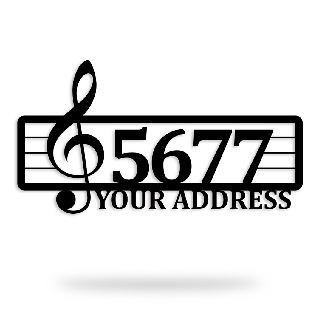 Personalized Music Notes Metal Sign,metal House Number Sign,metal ...
