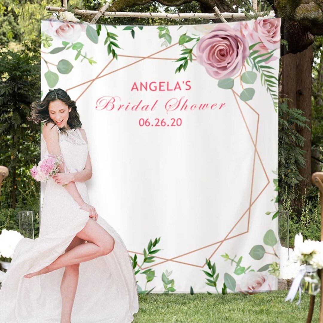 Custom Bridal Shower Backdrop Bridal Shower Photo Backdrop Decor Bridal ...