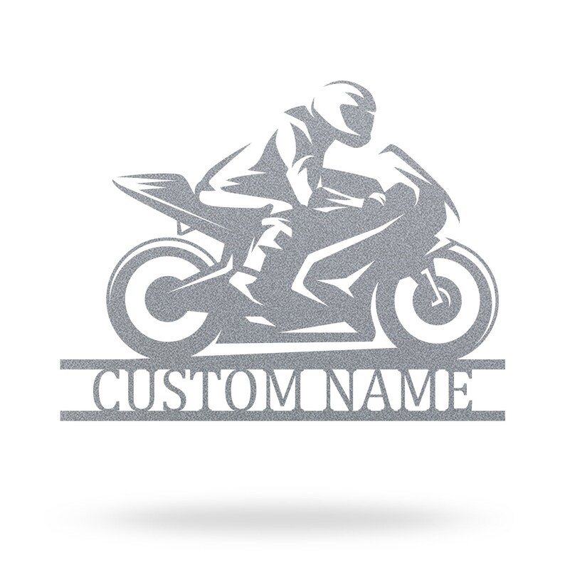 Custom Motorcycle Rider Metal Sign Personalized Name - Etsy