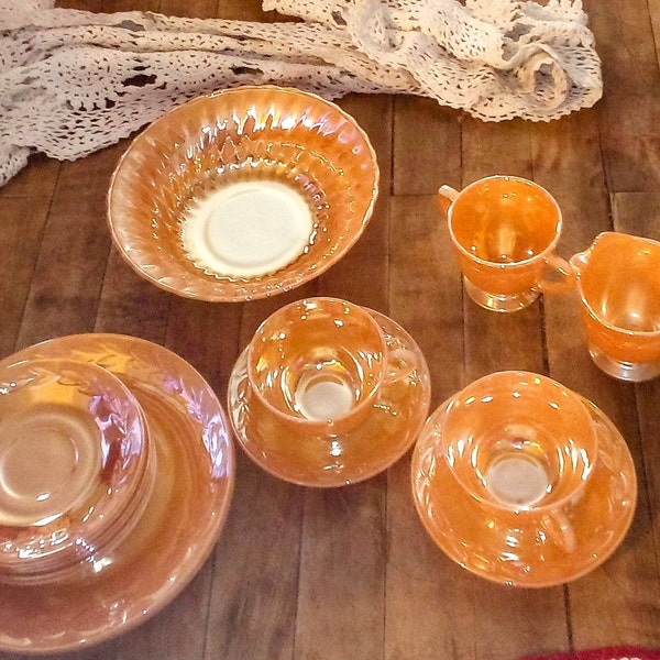 Peach Lusterware - Etsy