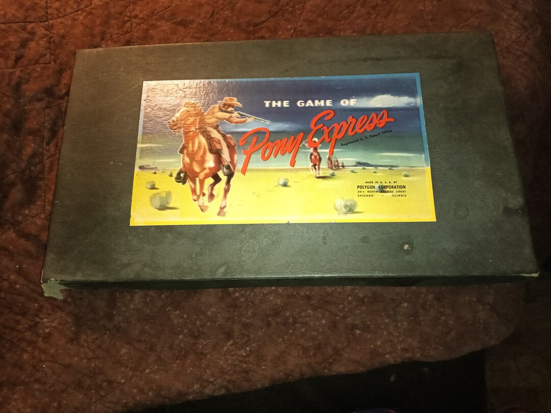 Vintage Pony Express Board Game 1947 - Etsy