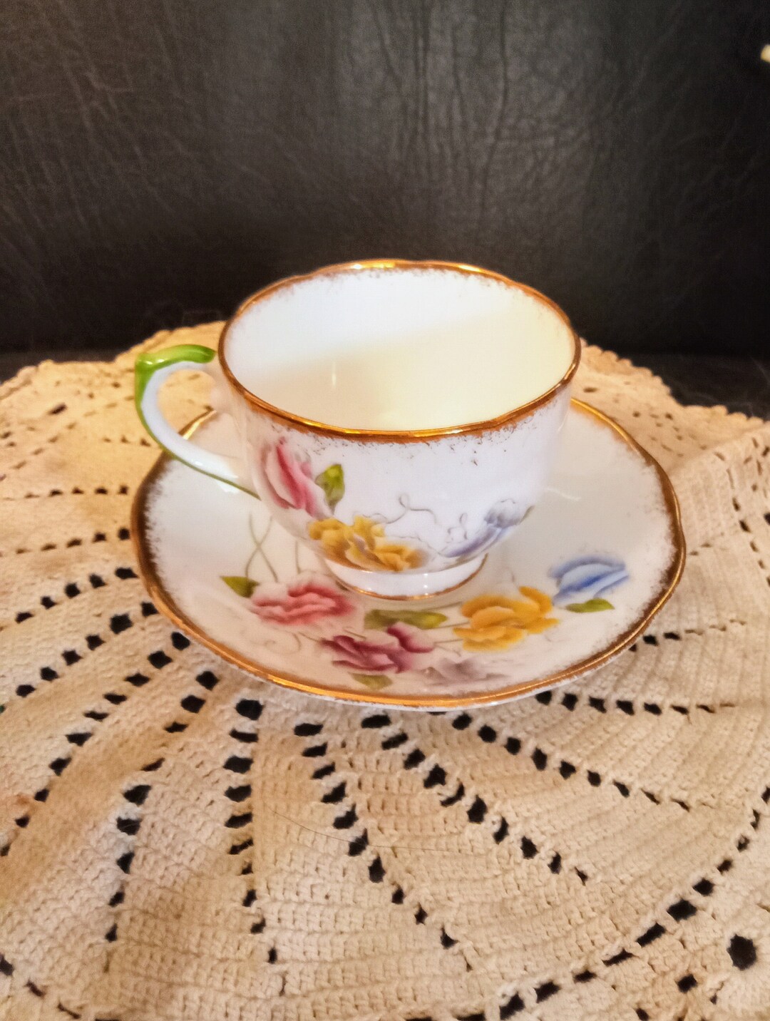 Salisbury Crown China Tea Cup and Saucer-floral - Etsy