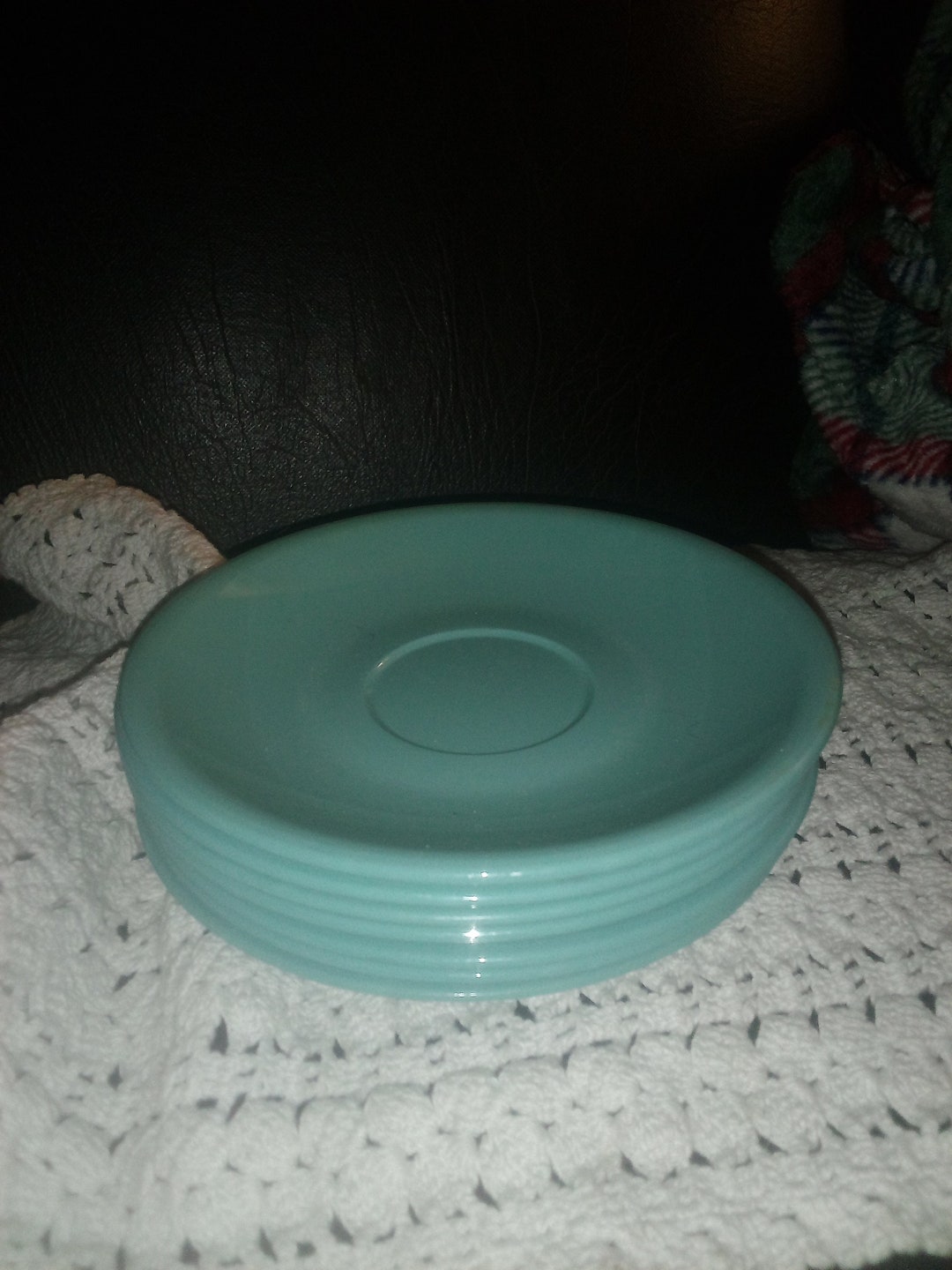 Vintage Spaulding Melmac Teal Blue Saucers - Etsy