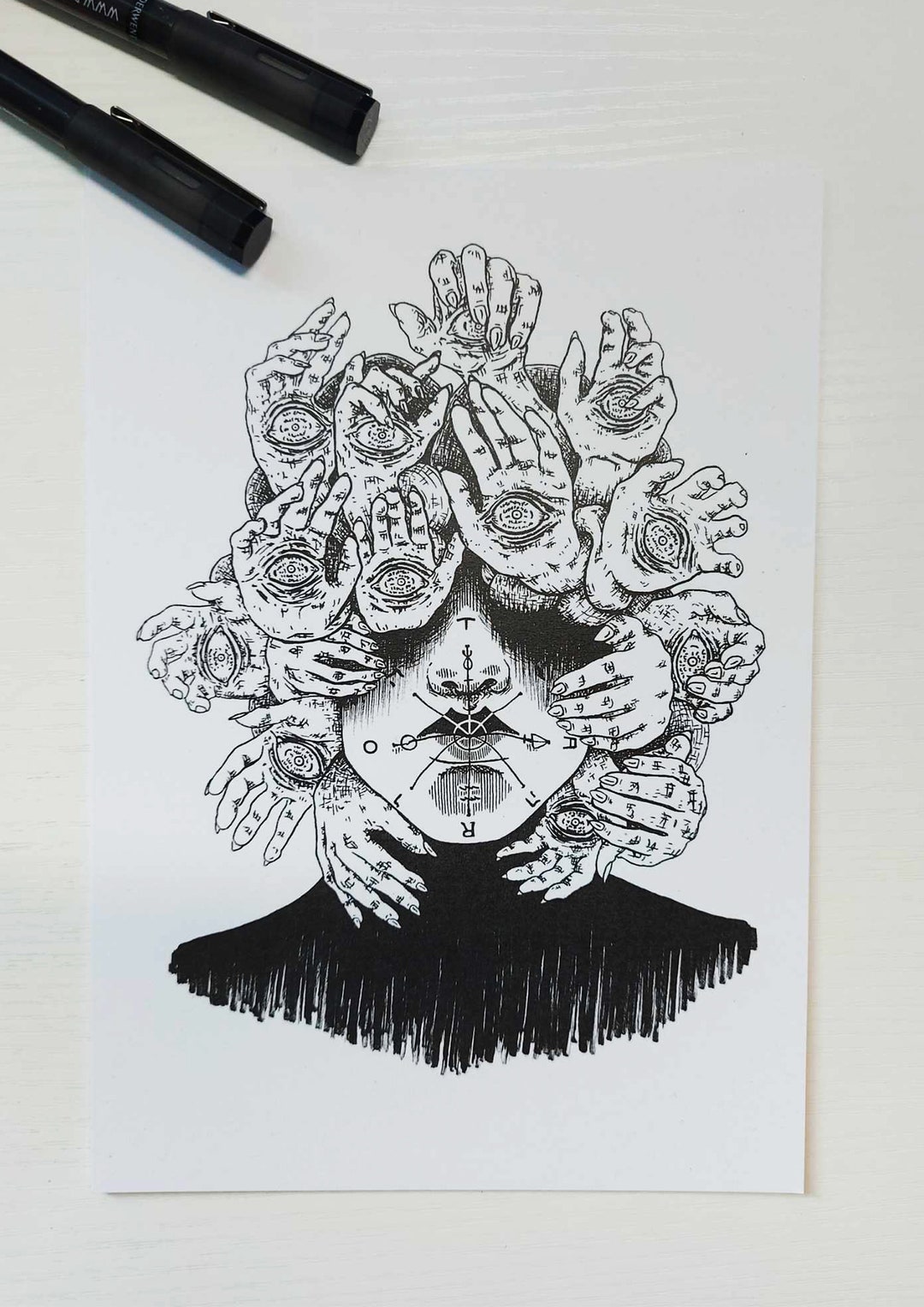 Seeress of Fortune - an A5 Art Print - Dark Fantasy - Creepy ...