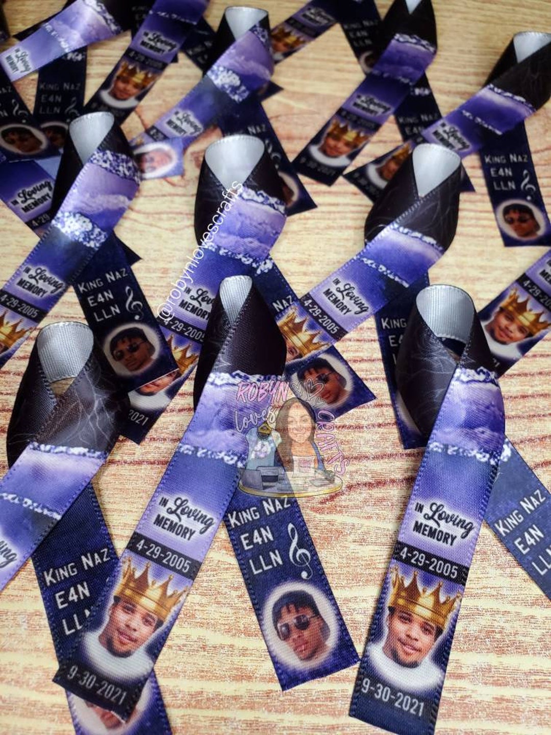 Custom Memorial Ribbons or Heavenly Birthday Ribbons - Etsy