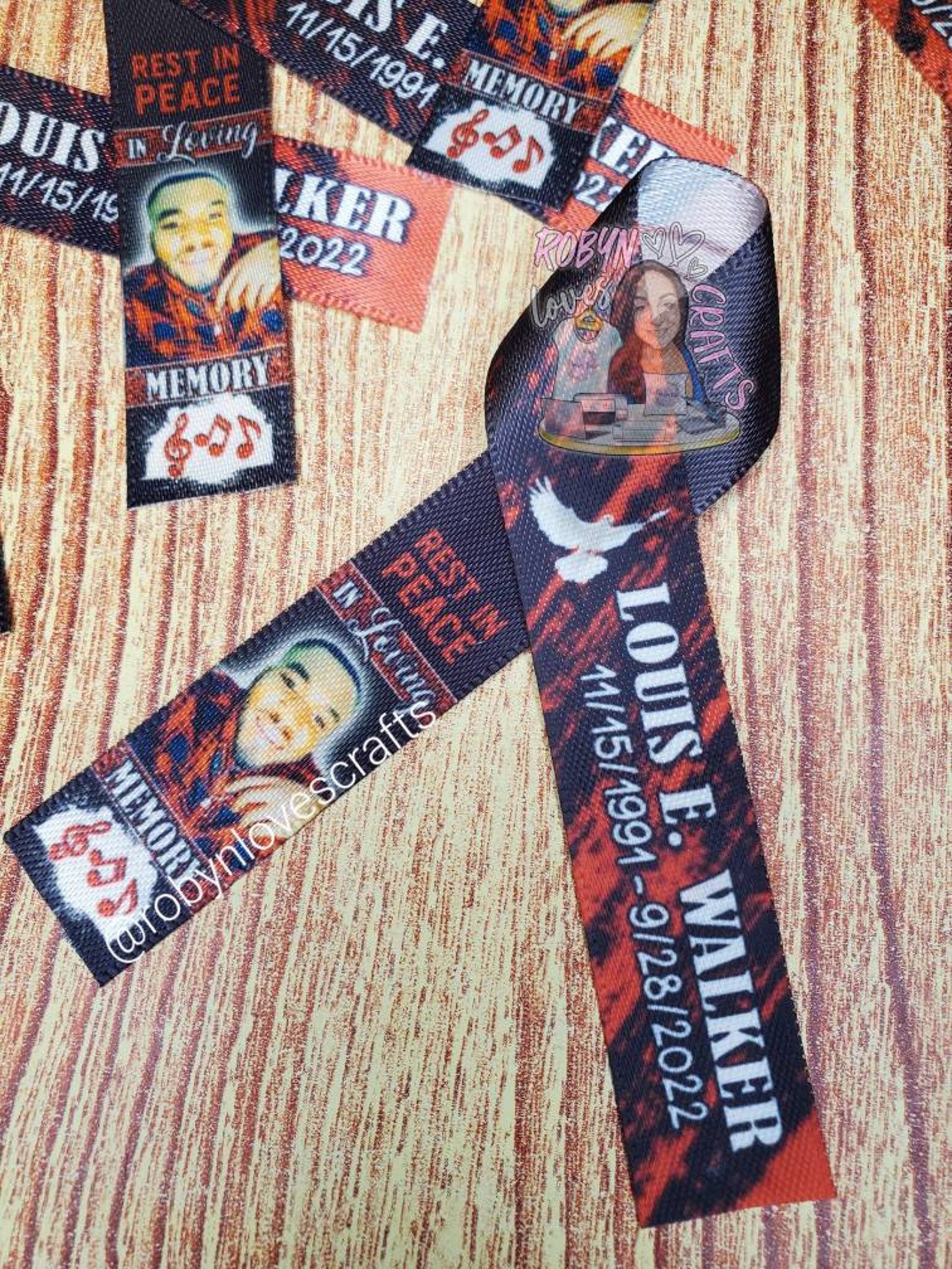 Custom Memorial Ribbons or Heavenly Birthday Ribbons - Etsy