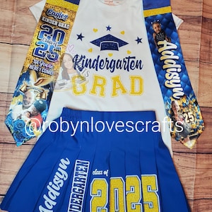 Custom Graduation Skirt/shirt Set, Personalized Grad Outfit With Add-on ...
