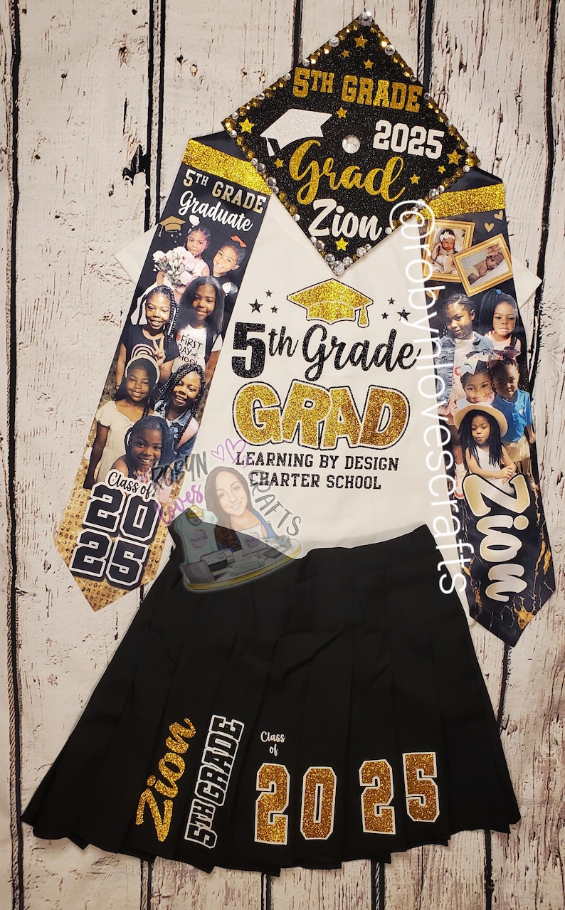 Custom Graduation Skirt/shirt Set, Personalized Grad Outfit With Add-on ...