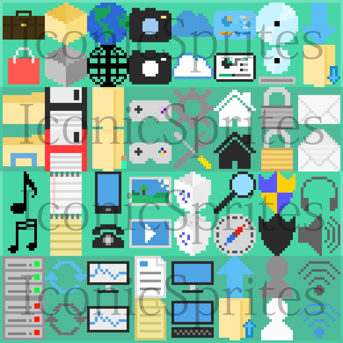 64 Simple Pixel Art Desktop Icons - Etsy