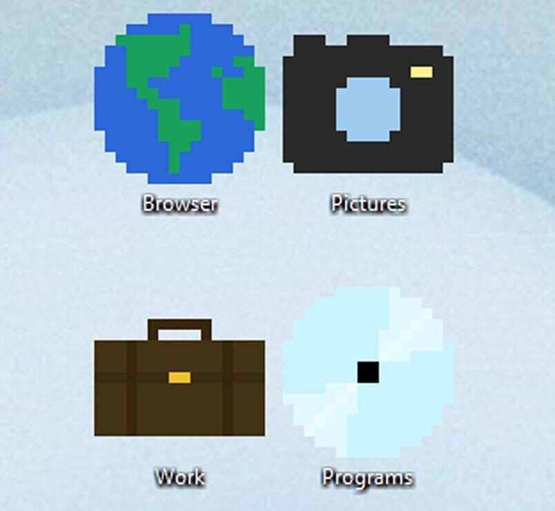 64 Simple Pixel Art Desktop Icons - Etsy
