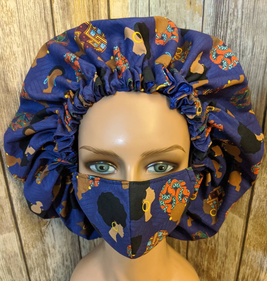 Satin-lined Super Jumbo Bonnet With Matching Mask - Etsy