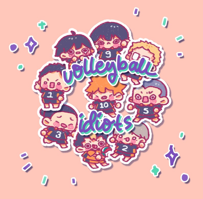 Volleyball Idiots Sticker Set - Etsy Canada