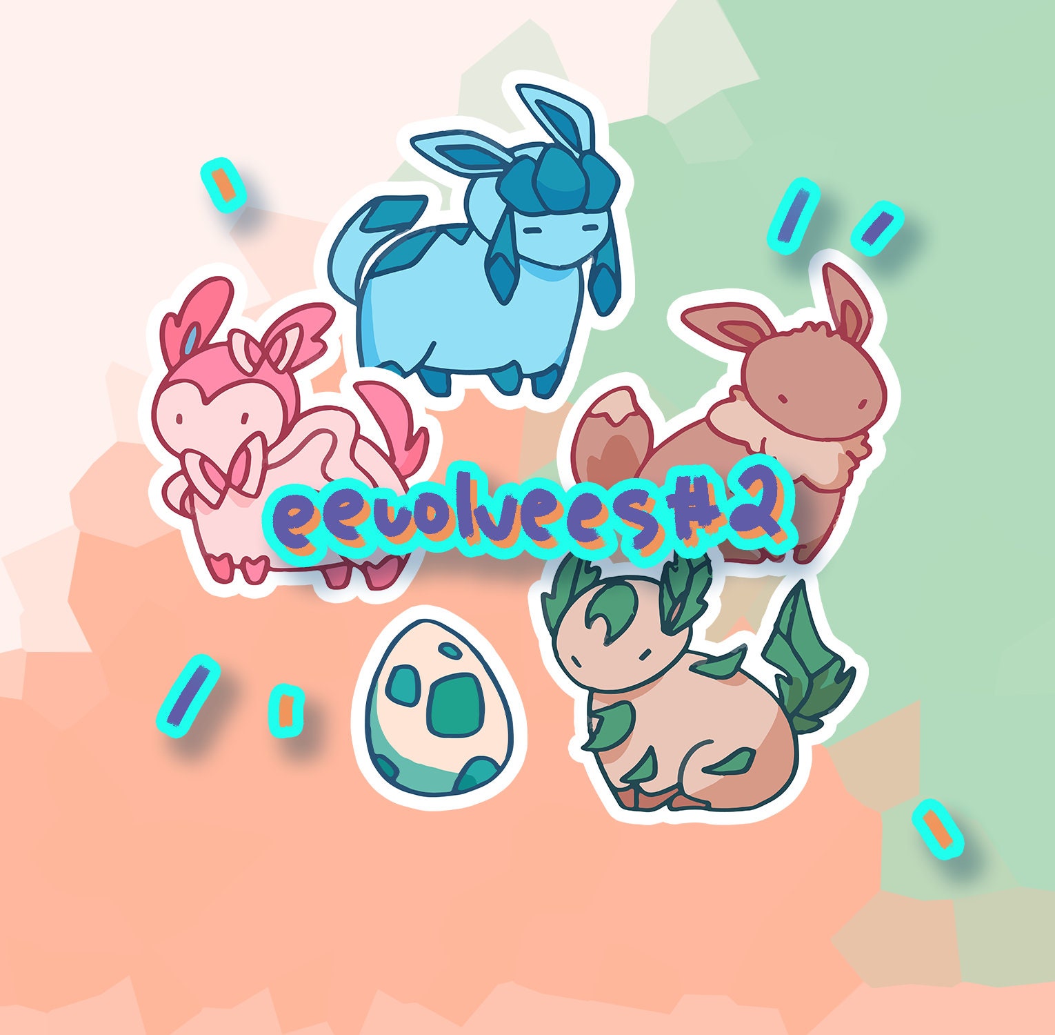 Derpy Pokemon sticker sets | Etsy