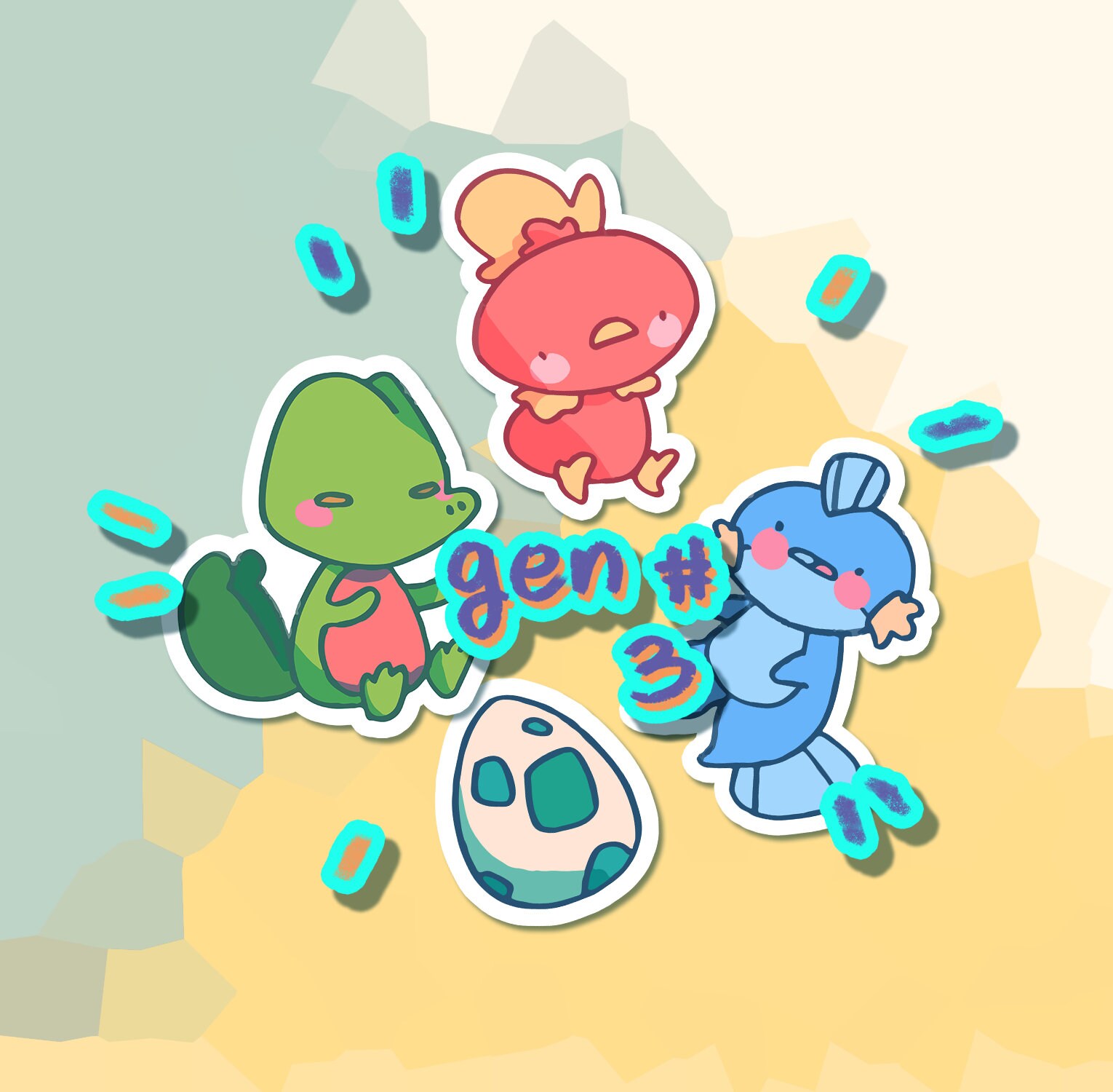 Derpy Pokemon sticker sets | Etsy